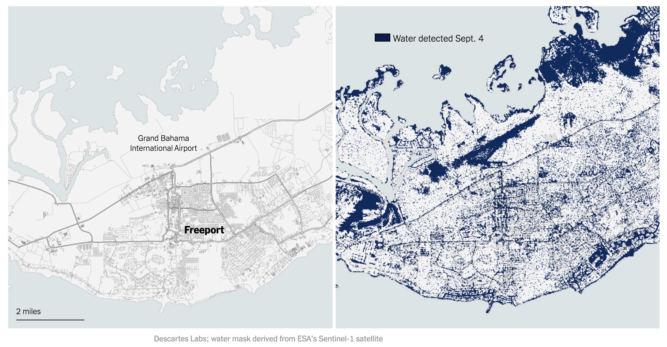 Mapping flooding during Hurricane Dorian with Sentinel-1